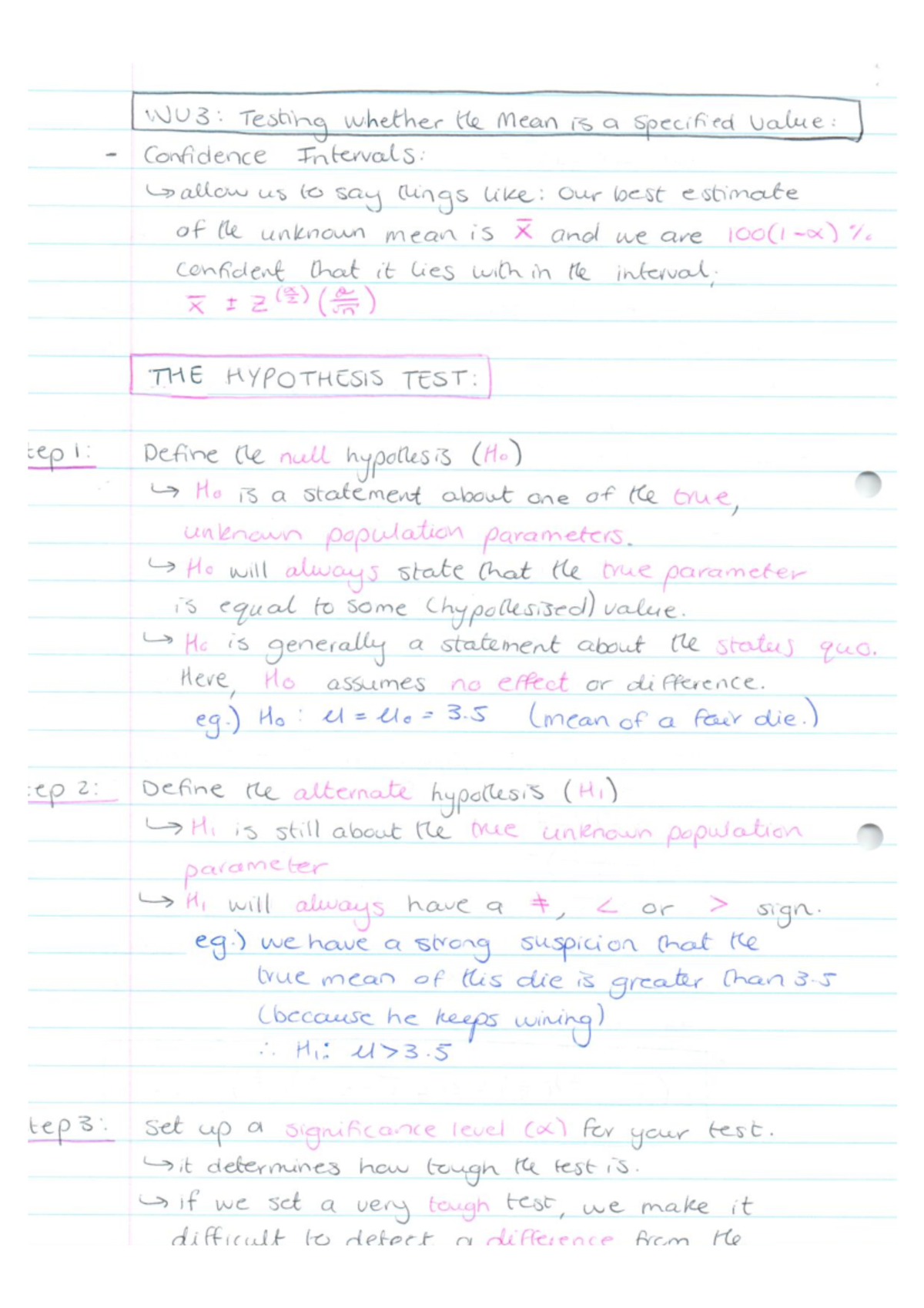 Week 10 Summary - STATISTICS NOTES - STA1006 - Studocu