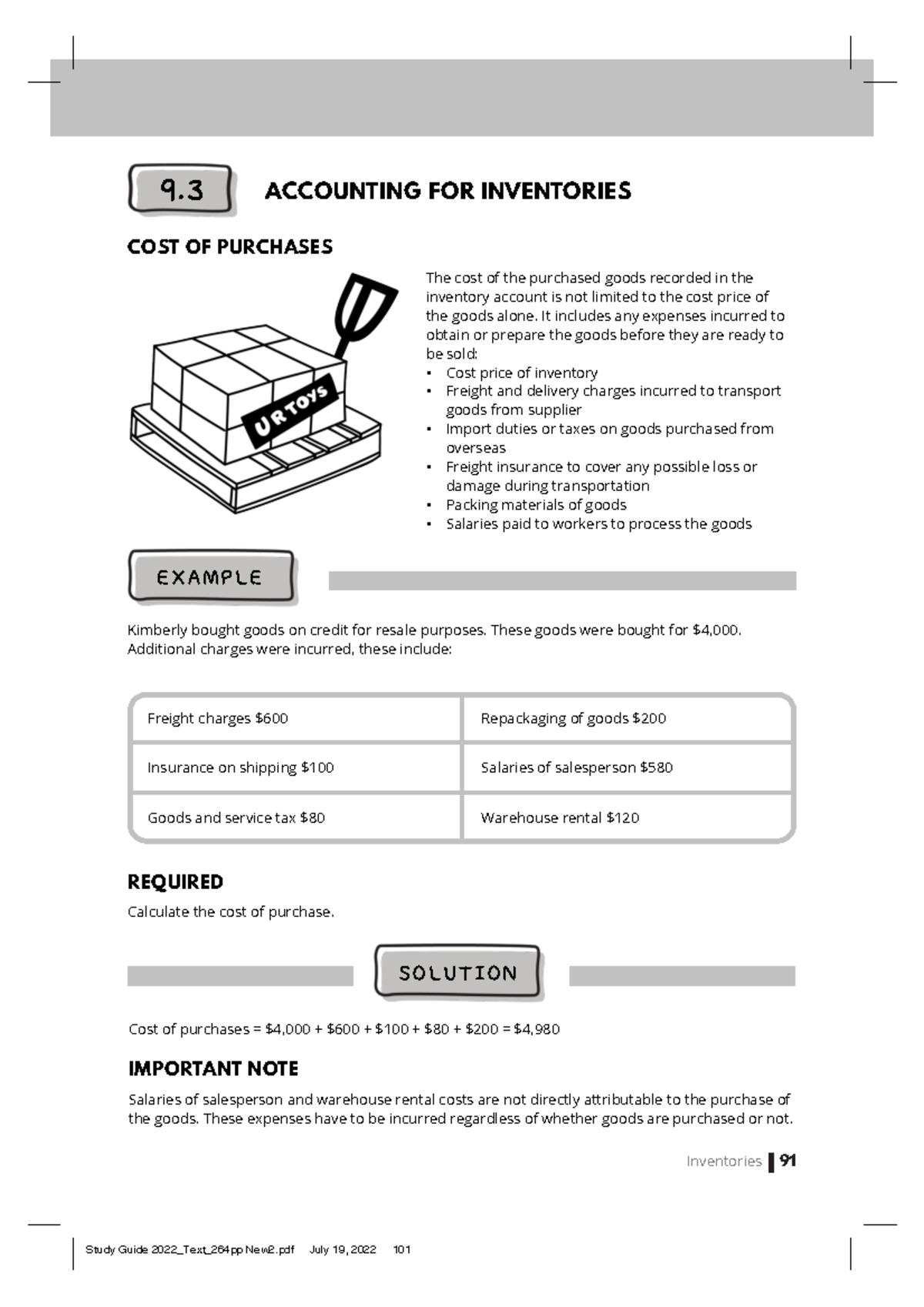 Cost of purchase - Summary Accounting I - Inventories 91 ACCOUNTING FOR ...