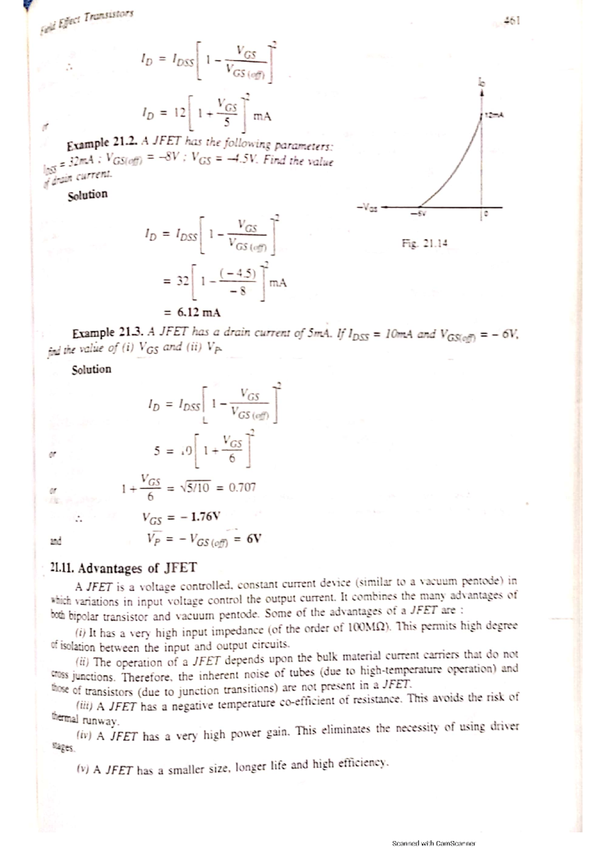 JFET channels - JFET is part of EDC subject - 461 b Example 21. A JFET ...