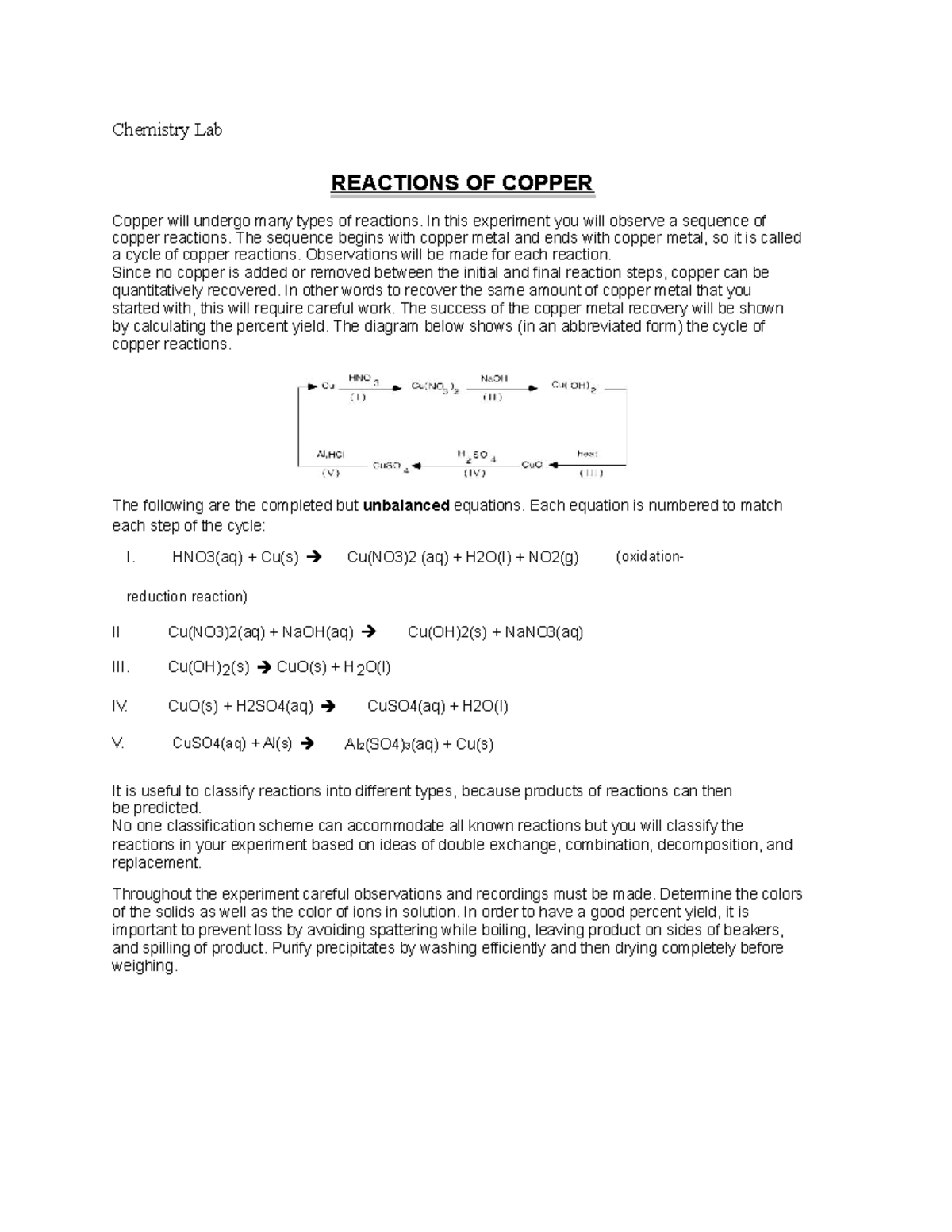 PPE - This is coursework for General Chemistry Lab. - Chemistry Lab ...