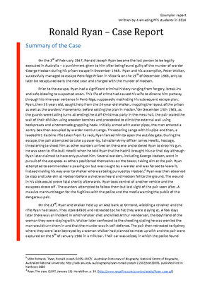 Major Assignment - Chamberlain Case - Lindy Chamberlain Report Summary ...