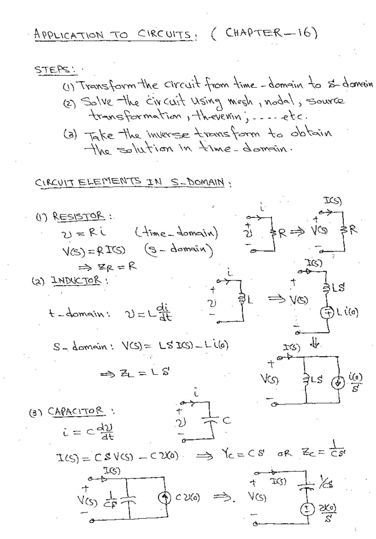 4 Chapter 16 Lecture Notes Application To Circuits Steps 1