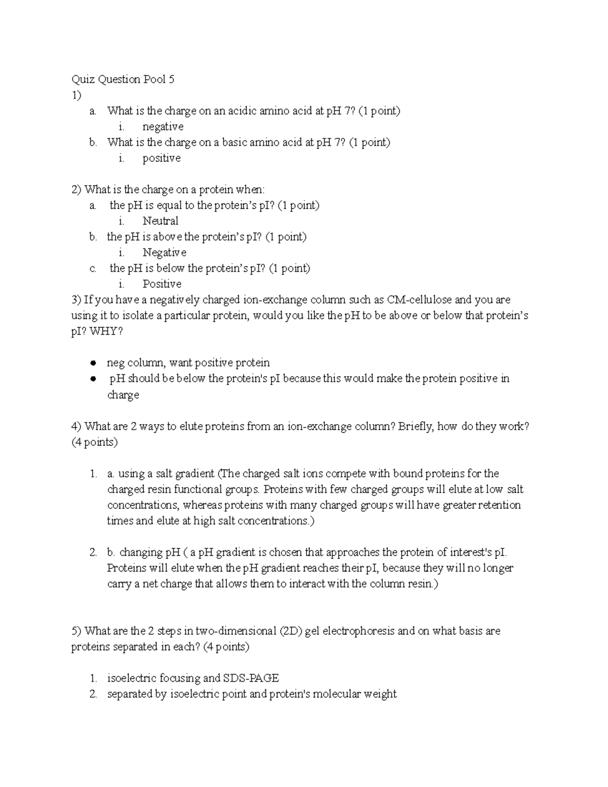 Quiz Question Pool 5 - Quiz pool 5 - Quiz Question Pool 5 1) a. What is ...