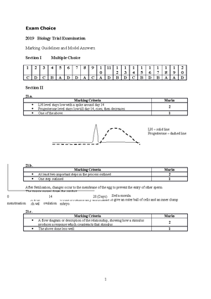 Bio Marking Guidlines - Studocu