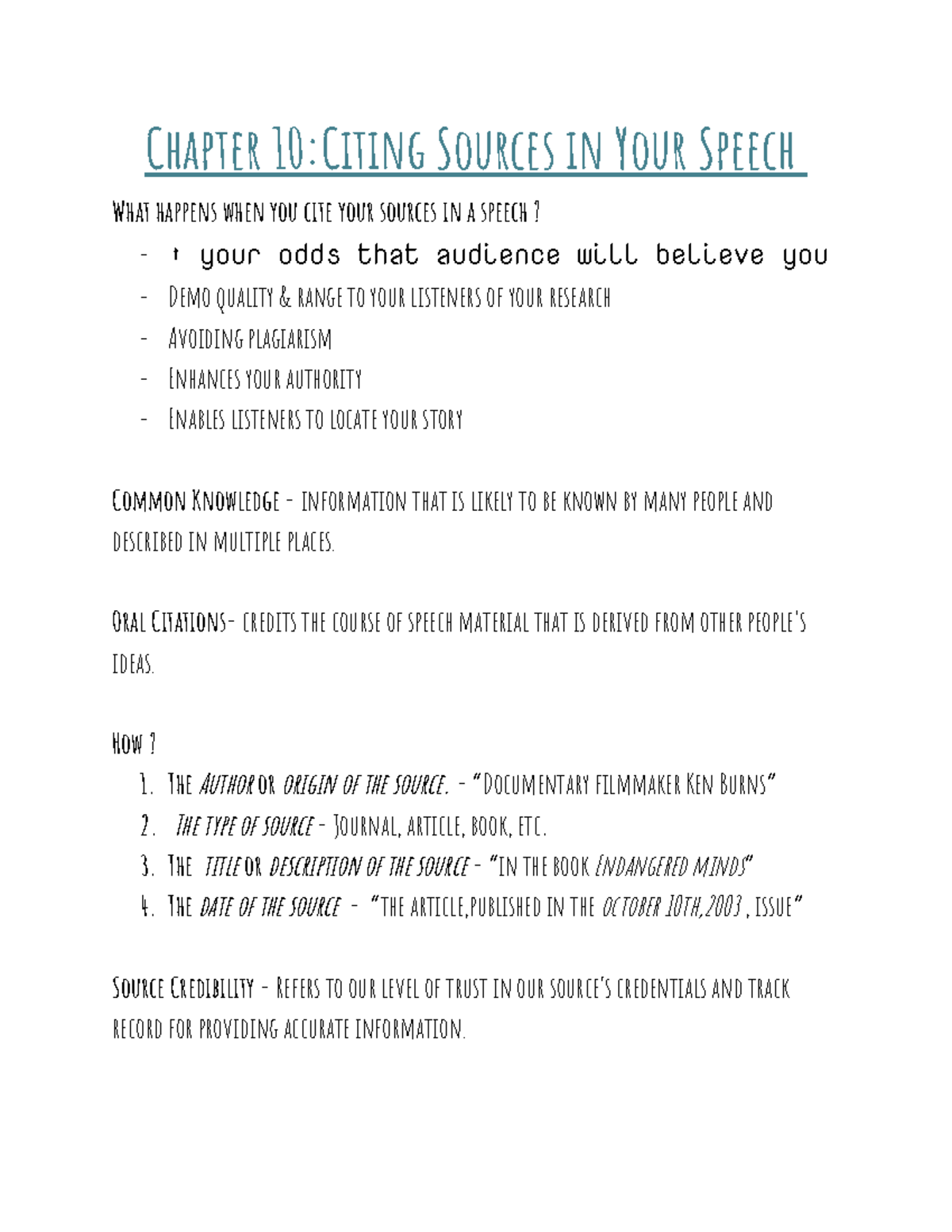 CH10-12 Notes - going over key points during the video lessons ...