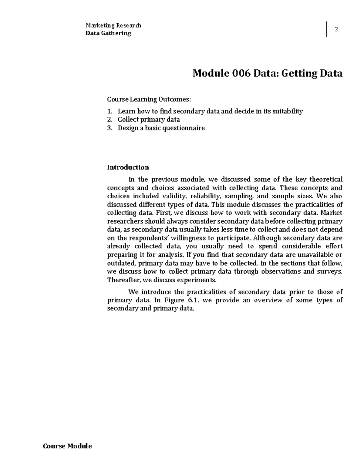 Week 3 - Getting Data Lesson 6 - Marketing Research Data Gathering 2 ...