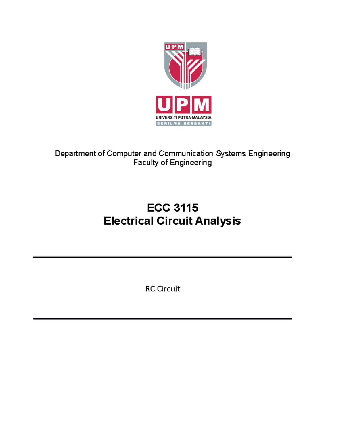 Lab 8 Rc Circuit Lab Assignment Department Of Computer And Communication Systems