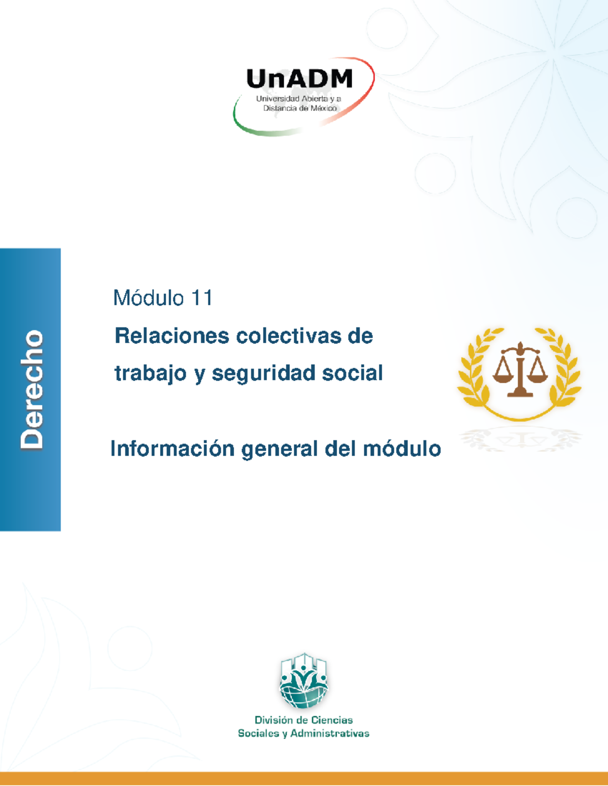M11 Derecho civil merc - social Información general del módulo Módulo ...