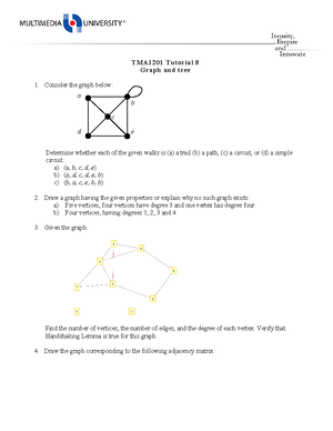 Tutorial 03 Propositional logic - Faculty of Computing and Informatics TMA1201 Tutorial 03 - Studocu