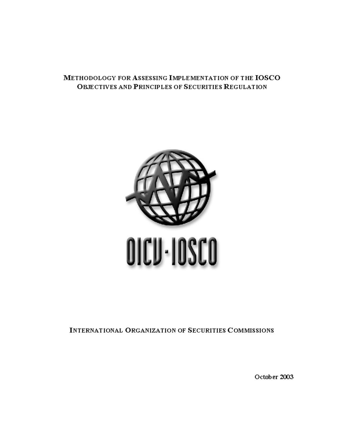 Ioscopd 155 - Yess - METHODOLOGY FOR ASSESSING IMPLEMENTATION OF THE ...