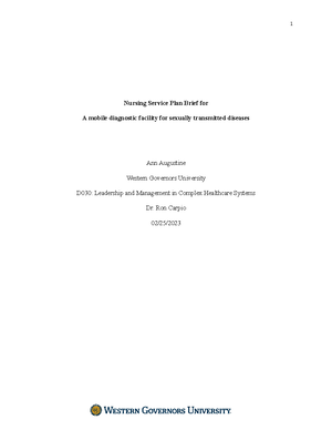 D030 CPE record task 1 - Master of Science, Nursing Core Clinical ...