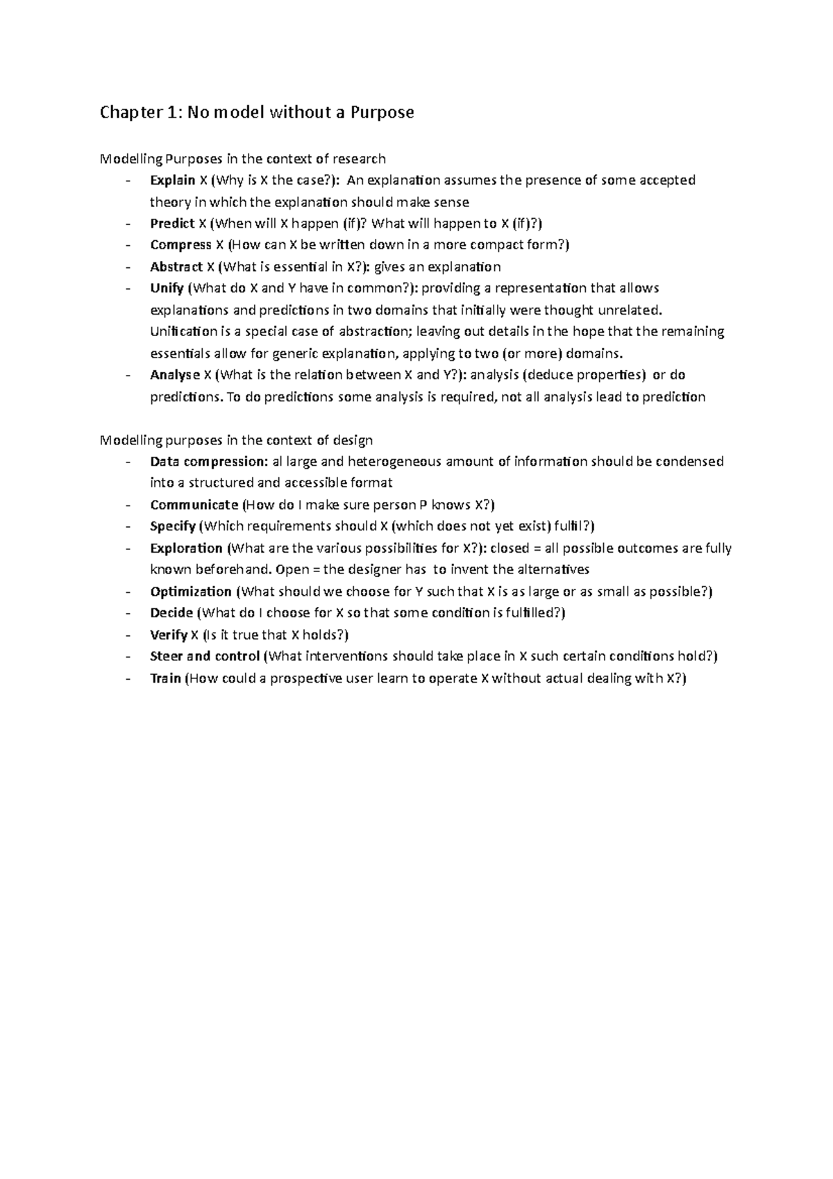 Inleiding Modelleren Sv - Summary - complete - Chapter 1 - 7 - Chapter ...