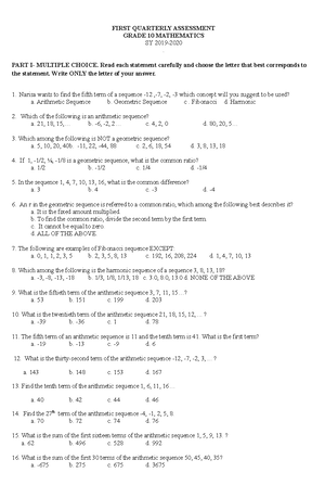 LP lesson 5 illustrating arithmetic sequence - Lesson Plan in ...