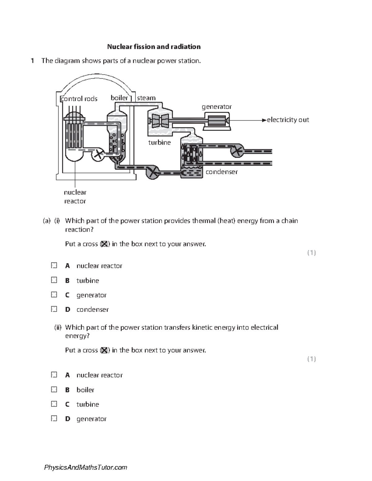 Nuclear Fusion & Fission - Nuclear fission and radiation 1 The diagram ...