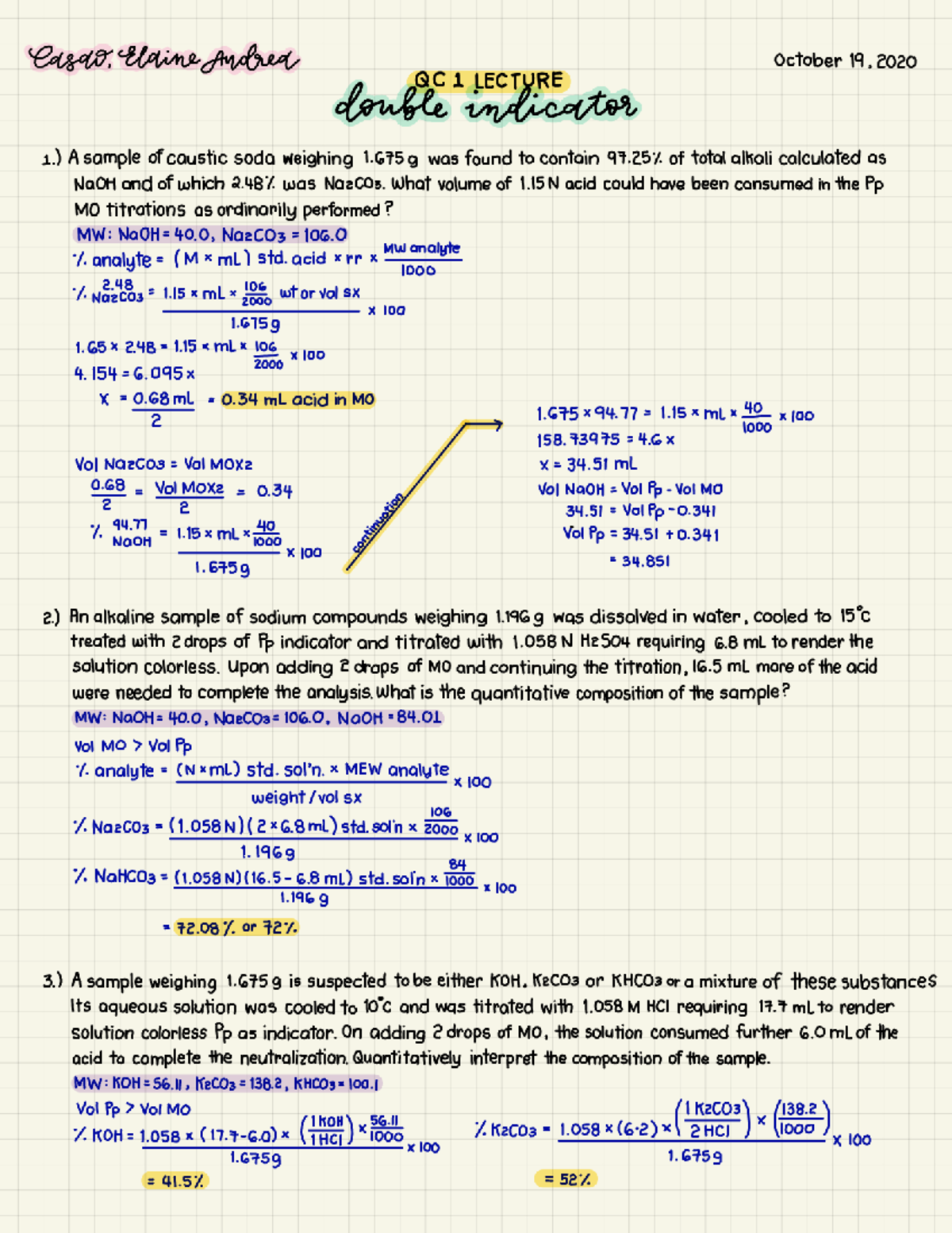 Double-Indicator- Casao - Pharmacy - Studocu