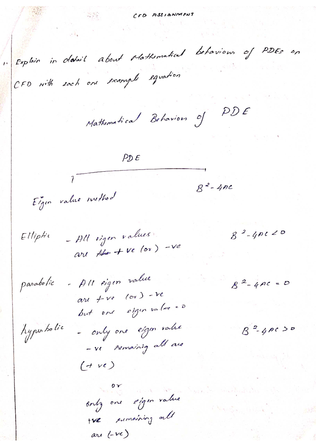 Cfd Assignment Cfd Assignment 1 Explain In Detail About Mathematical