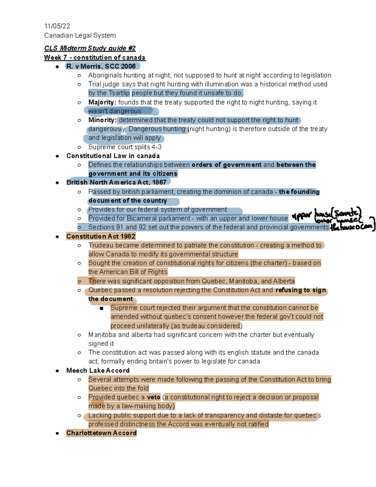 CLS Midterm Study guide #2 - Canadian Legal System CLS Midterm Study ...