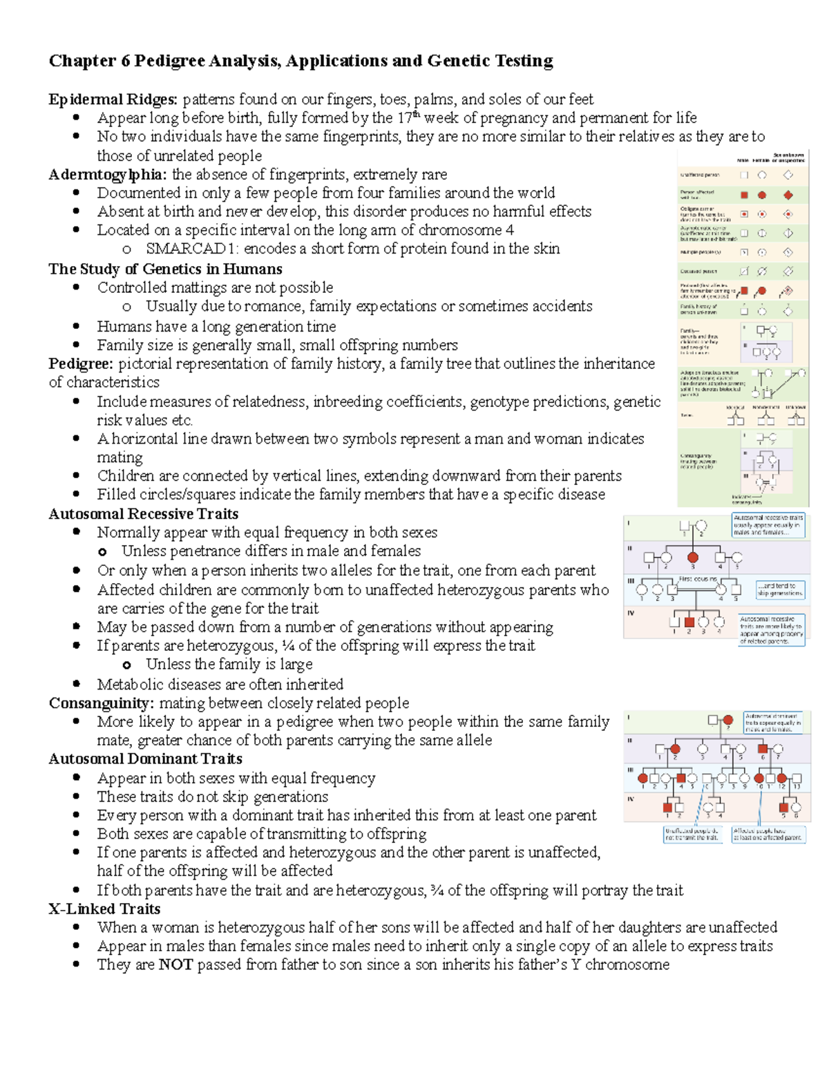 Chapter 6 Genetics - Chapter 6 Pedigree Analysis, Applications and ...