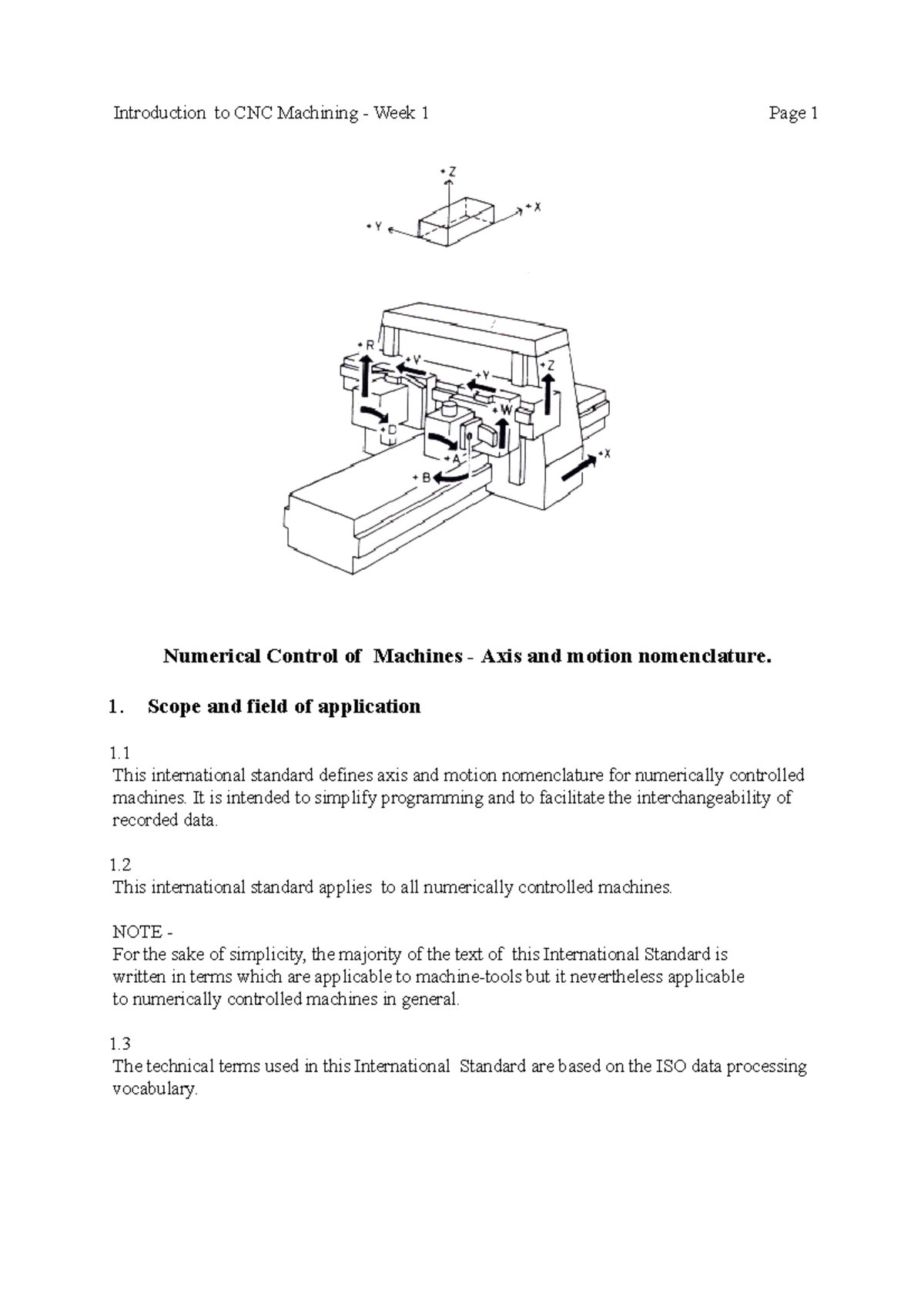 Cnc Lecture Notes (Carlo's CNC Lecture Notes) - Introduction to CNC ...