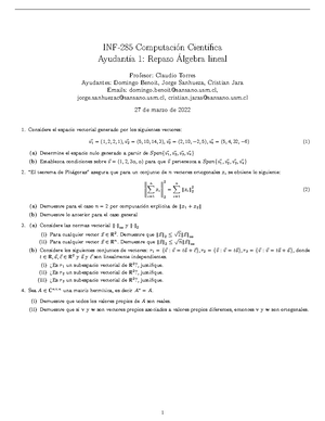 C3 2022-2 INF-285 - Ejercicios C3 - Computación Científica - Studocu