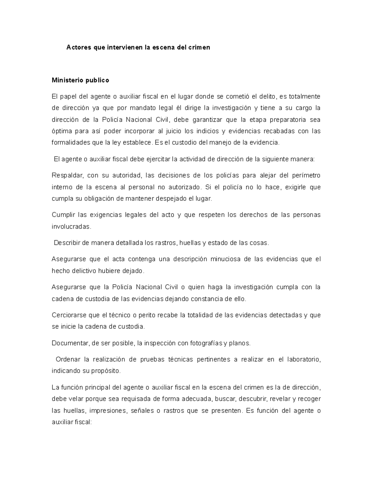 Actores que intervienen el delito - Actores que intervienen la escena ...