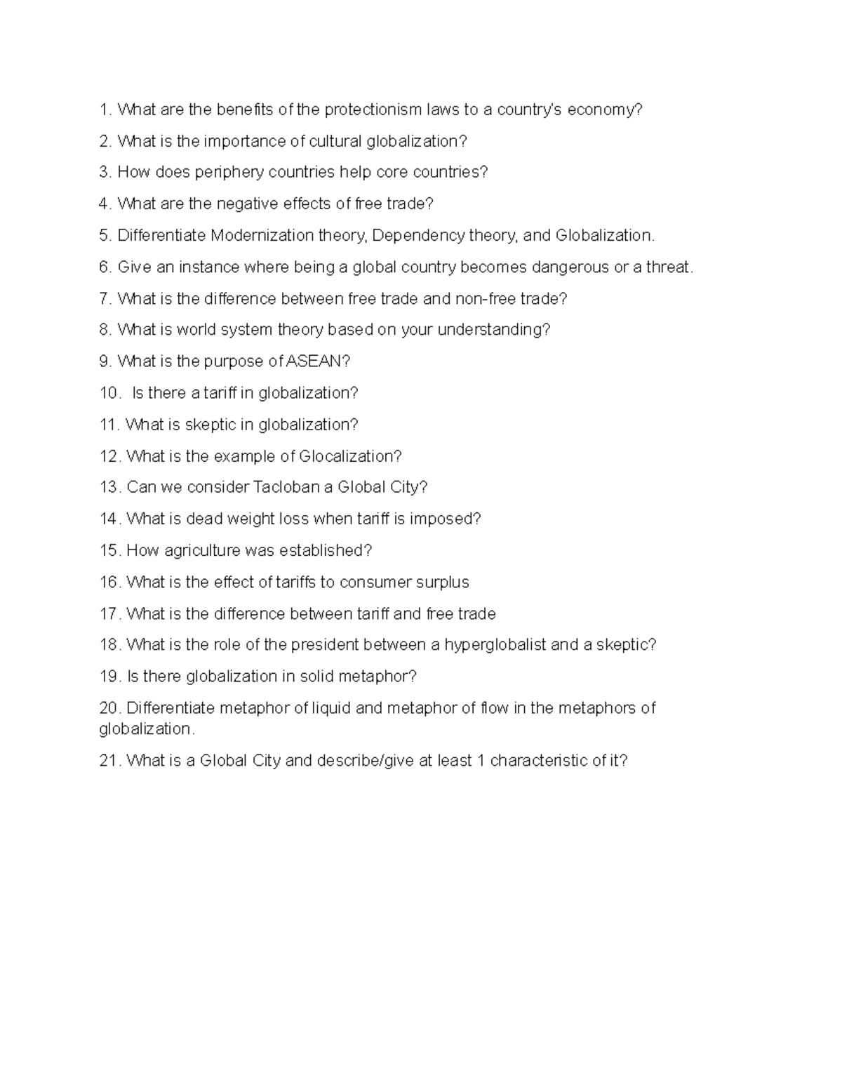 1 - asdasdasdasdsa - What are the benefits of the protectionism laws to ...