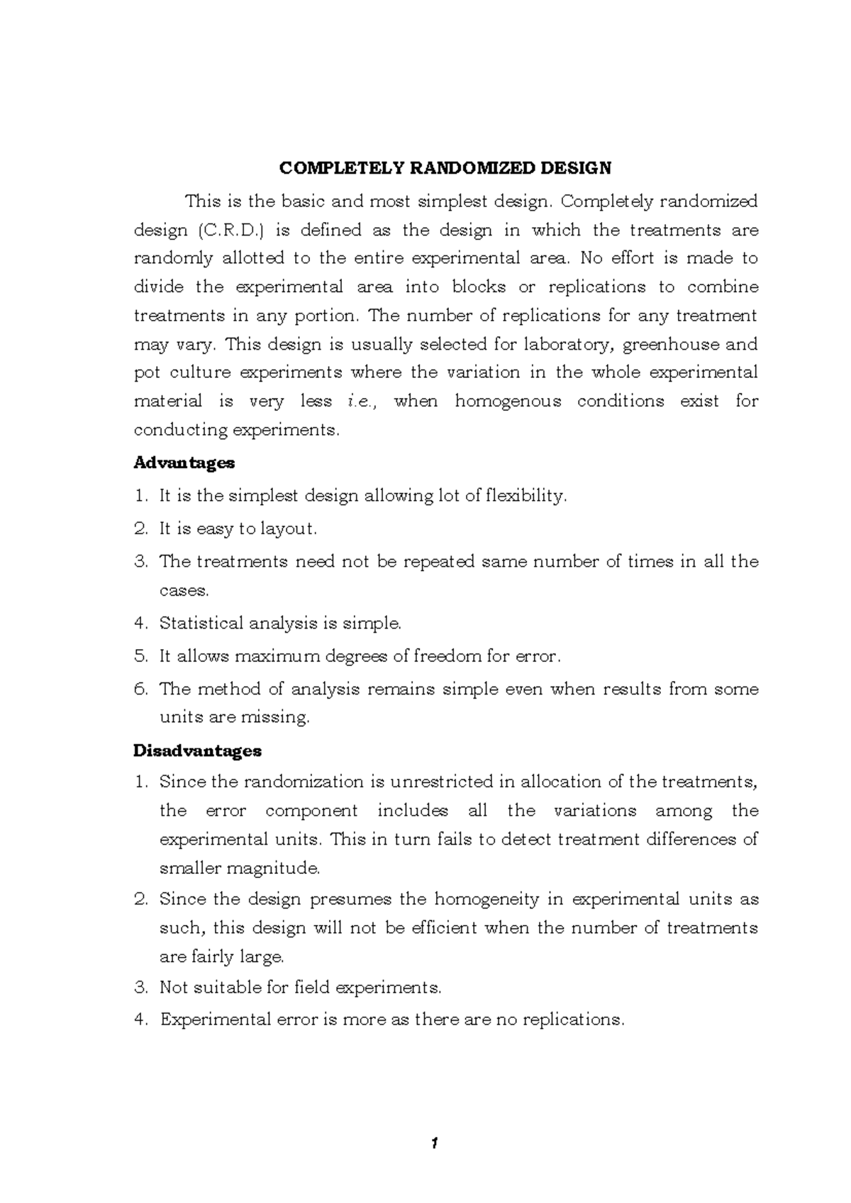 Completely randomized design (statistics ) agriculture experimental ...