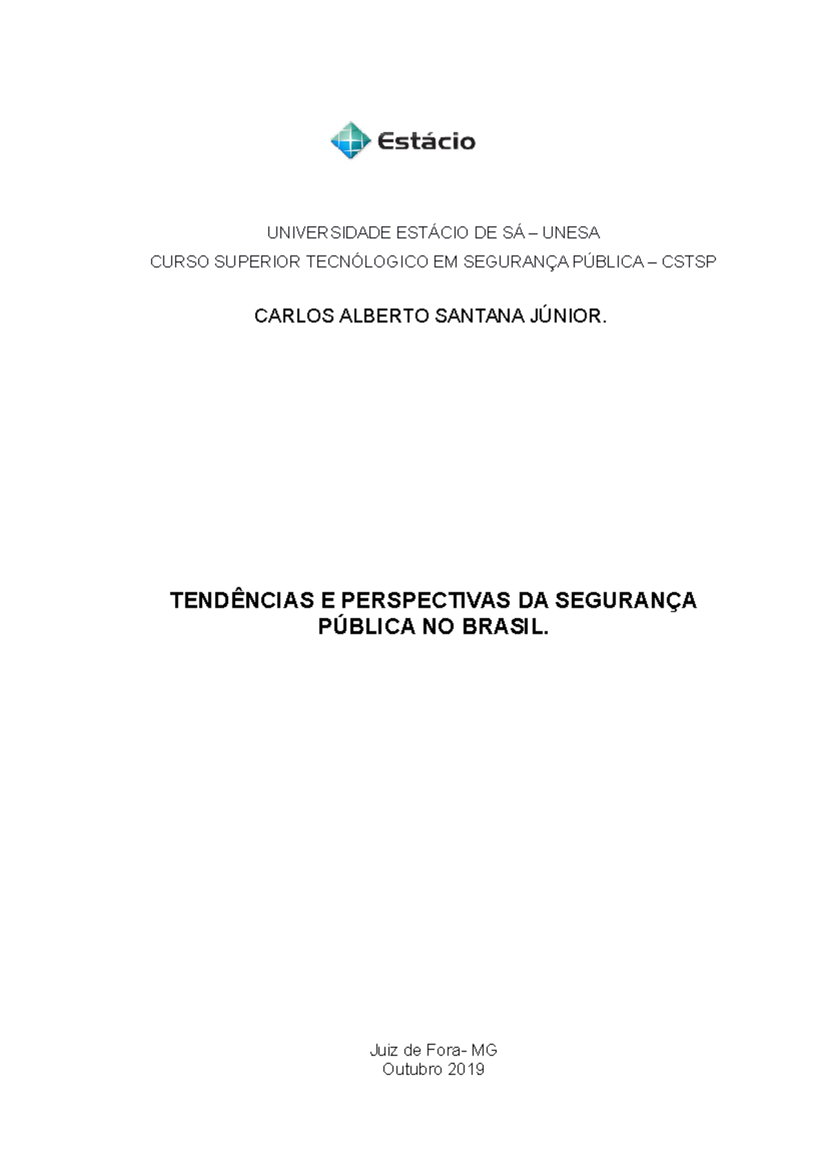 Artigo (TCC Estácio DE SÁ) Júnior - UNIVERSIDADE ESTÁCIO DE SÁ – UNESA ...