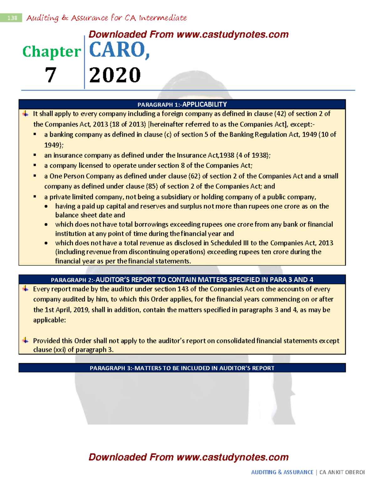 CARO 2020 by Ankit oberoi - Chapter CARO, 7 2020 PARAGRAPH 1 ...