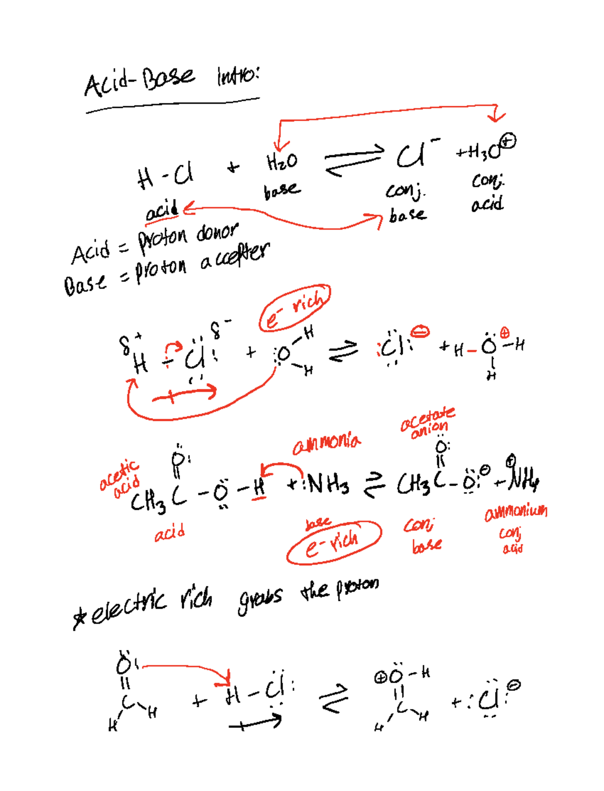 Chapter 4 notes - Acid Baseintic H d Hio CIor base acid protrusile Base ...