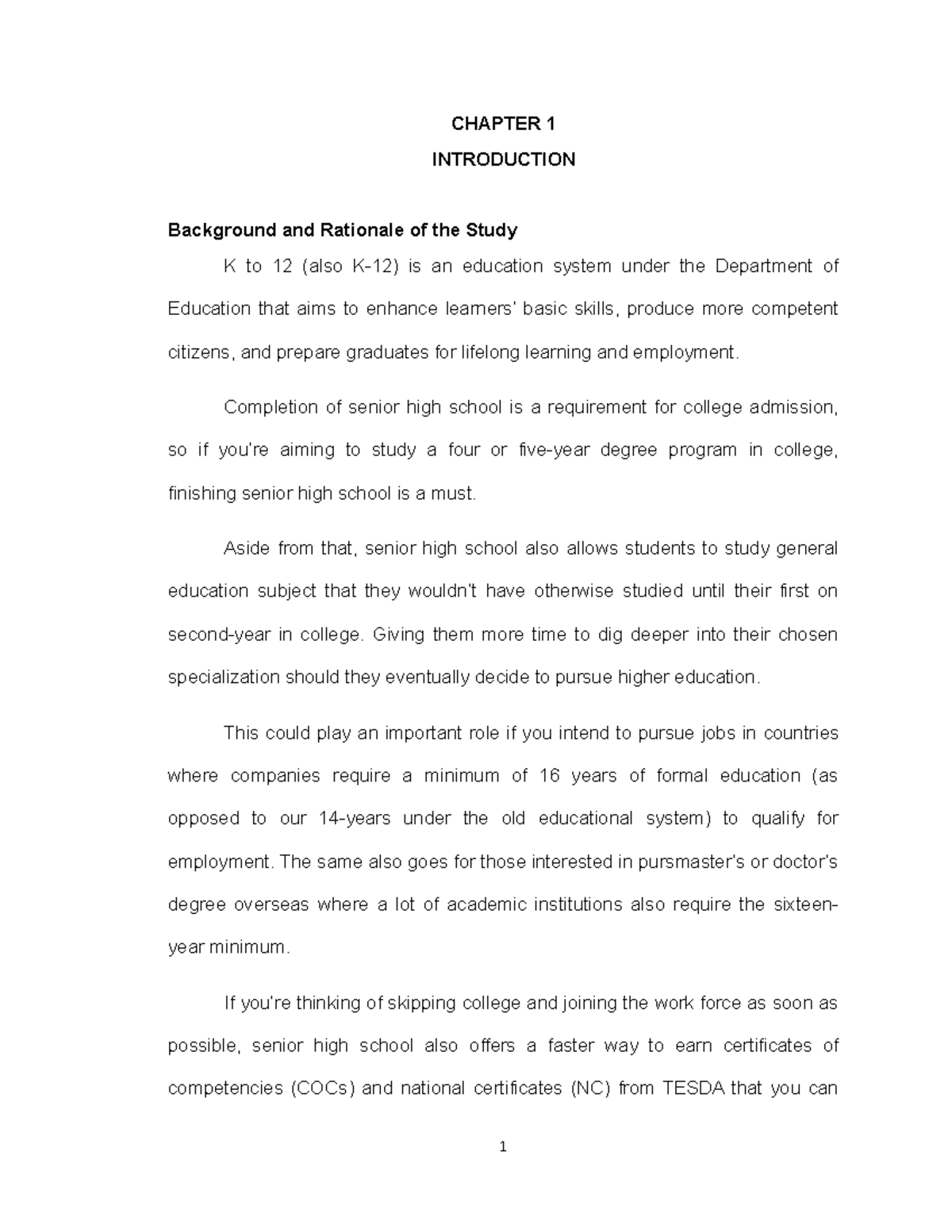 Complete research - N/A - CHAPTER 1 INTRODUCTION Background and ...