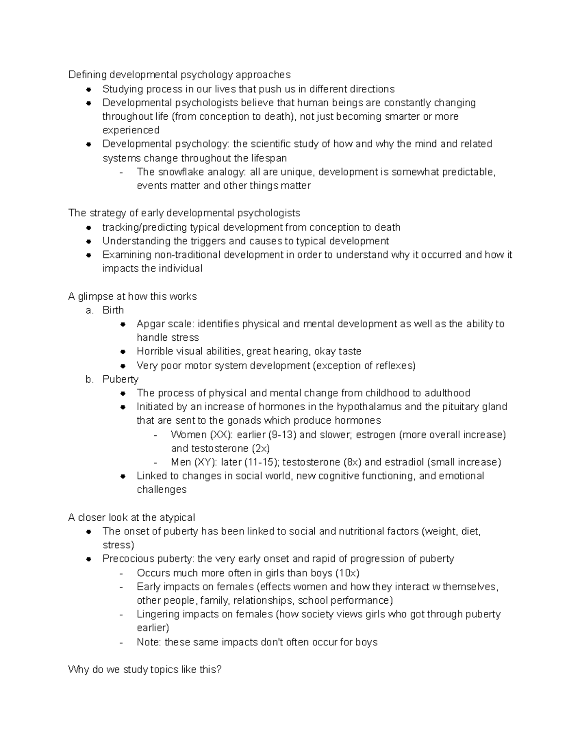 Lecture 13: Developmental Concepts - Defining developmental psychology ...