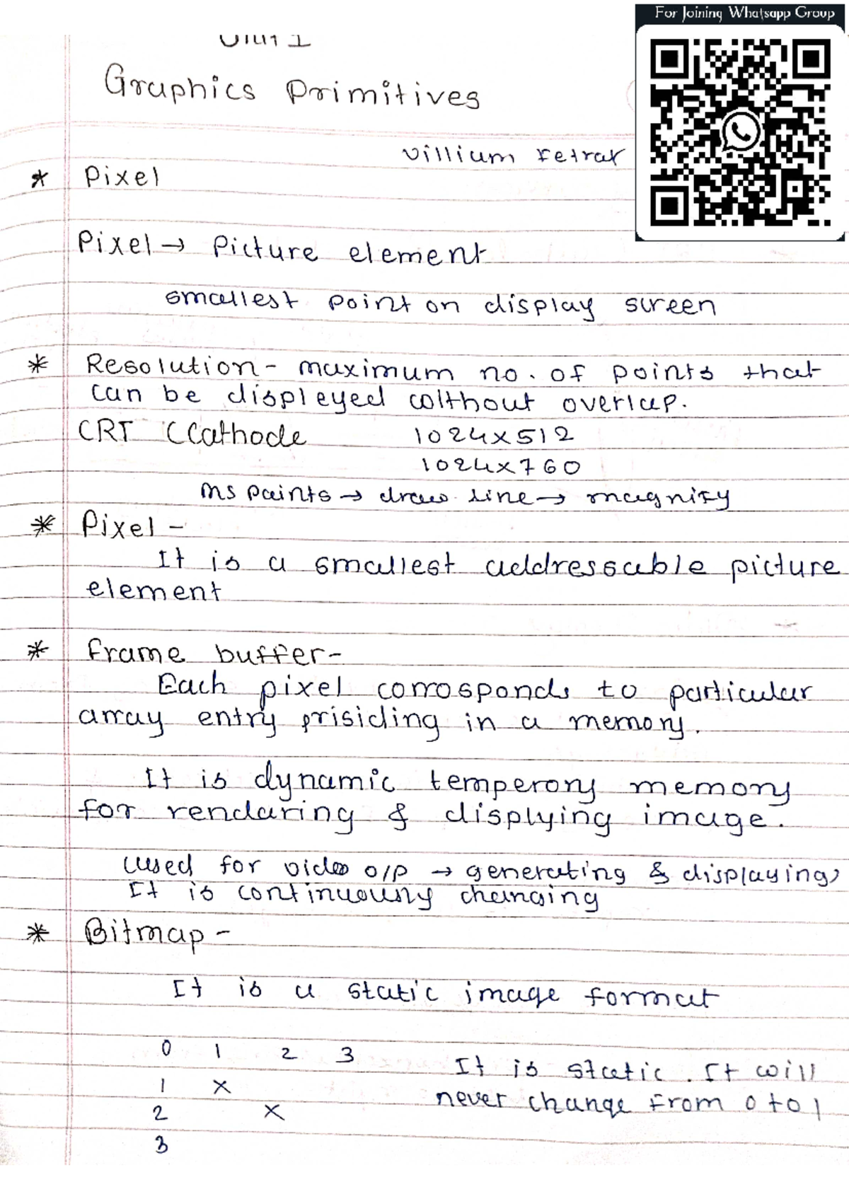 CG UNIT-1 Handwritten Notes BY IMP Notes SE COMP SPPU - For Joining ...