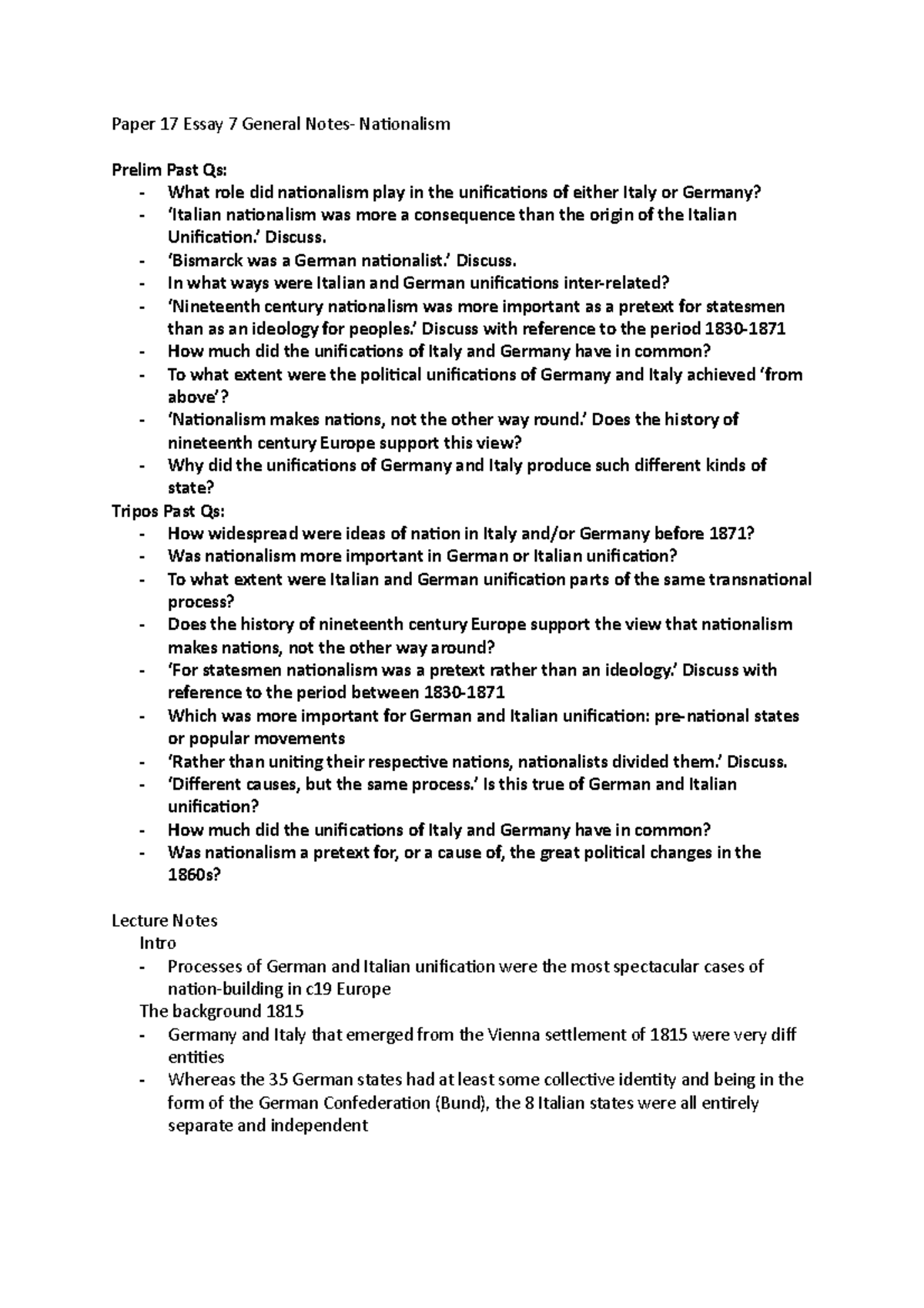 Paper 17 Essay 7 General Notes - Paper 17 Essay 7 General Notes ...