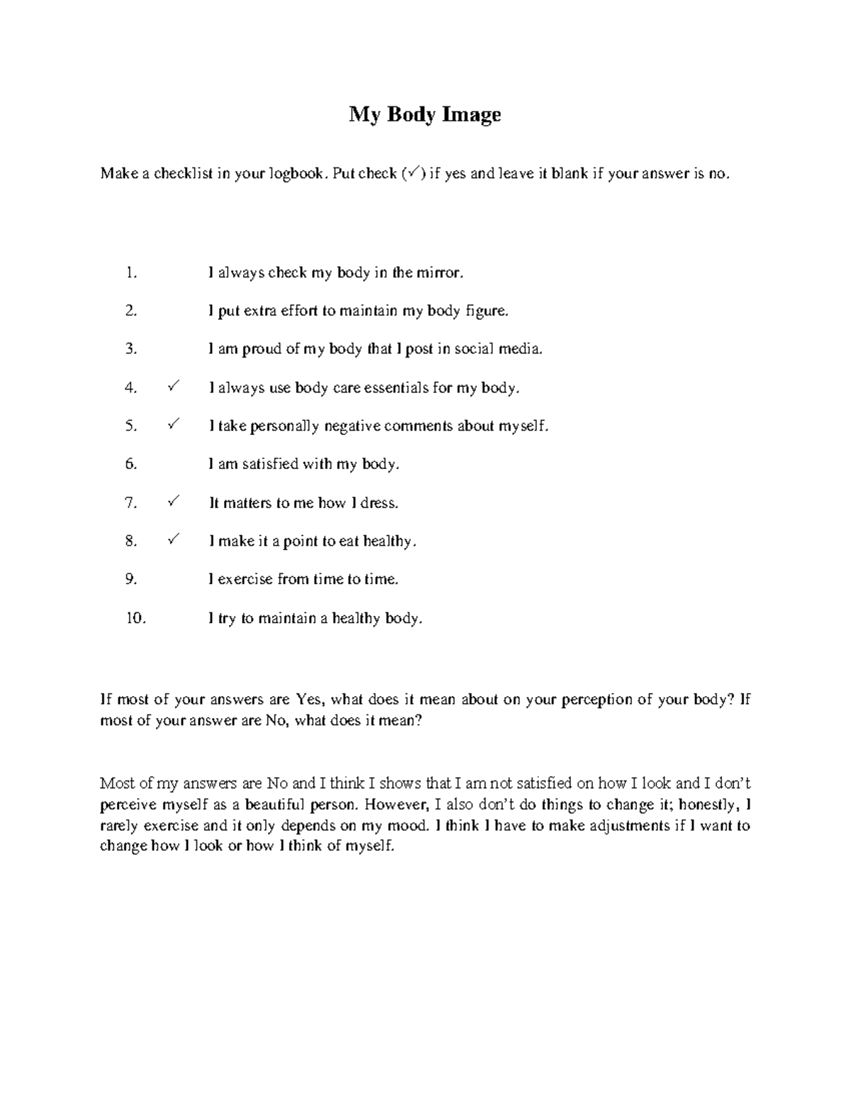 UTS My Body Image BSMT 1-2 Vardeleon, Katrina - My Body Image Make a ...