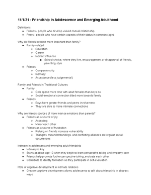 Module 1 lecture notes - History of Adolescence 8/ What is adolescence ...