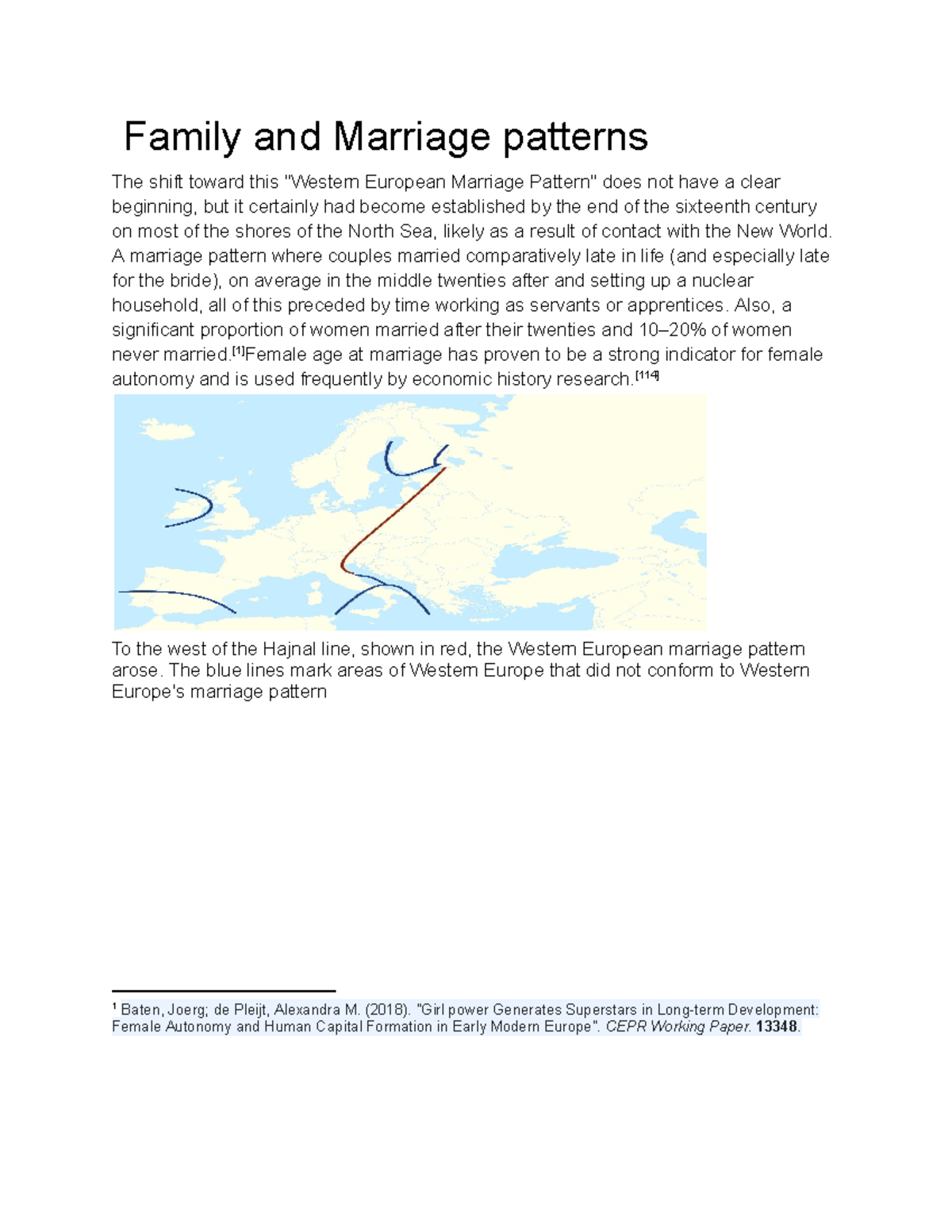 Family and Marriage patterns - A marriage pattern where couples married ...