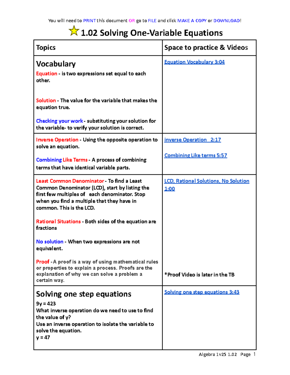 Copy of 1.02 Solving One-Variable Equations-FLEX v25 - You will need to ...