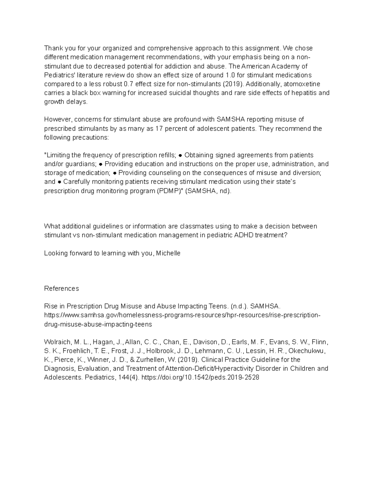 Nu673unit3 - PSYCHIATRY ASSESSMENT - Thank you for your organized and ...