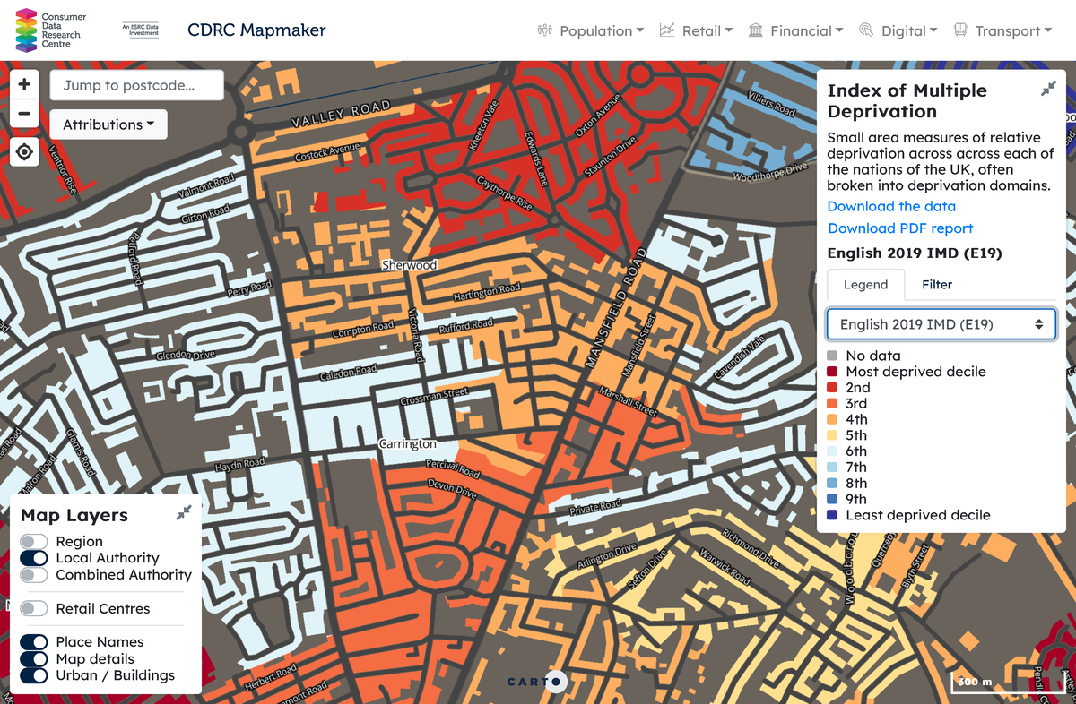 CDRC Mapmaker Deprivation Indices (IMD) (English 2019 IMD (E19)) - Jump ...