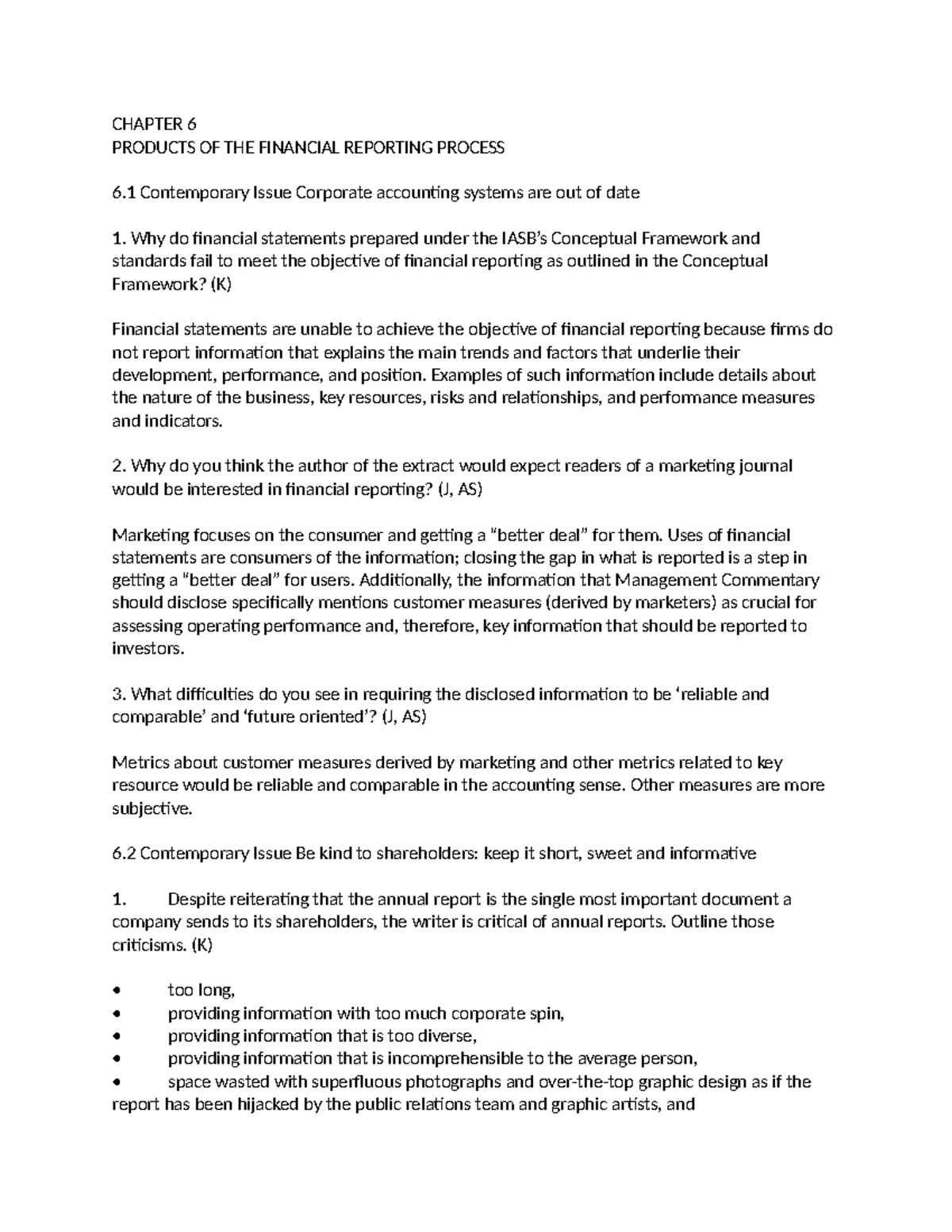 CH6 - Tugas accounting - CHAPTER 6 PRODUCTS OF THE FINANCIAL REPORTING ...