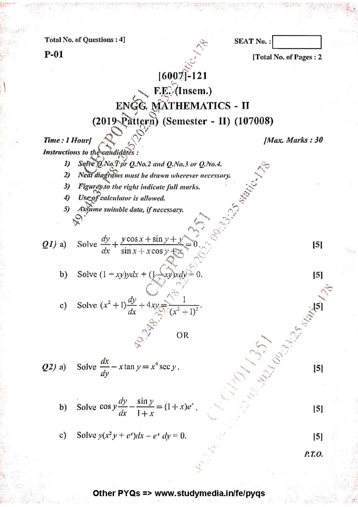 02. M2 Insem March 2023 - Computer Engineering - Other PYQs => studymedia/fe/pyqs - Studocu