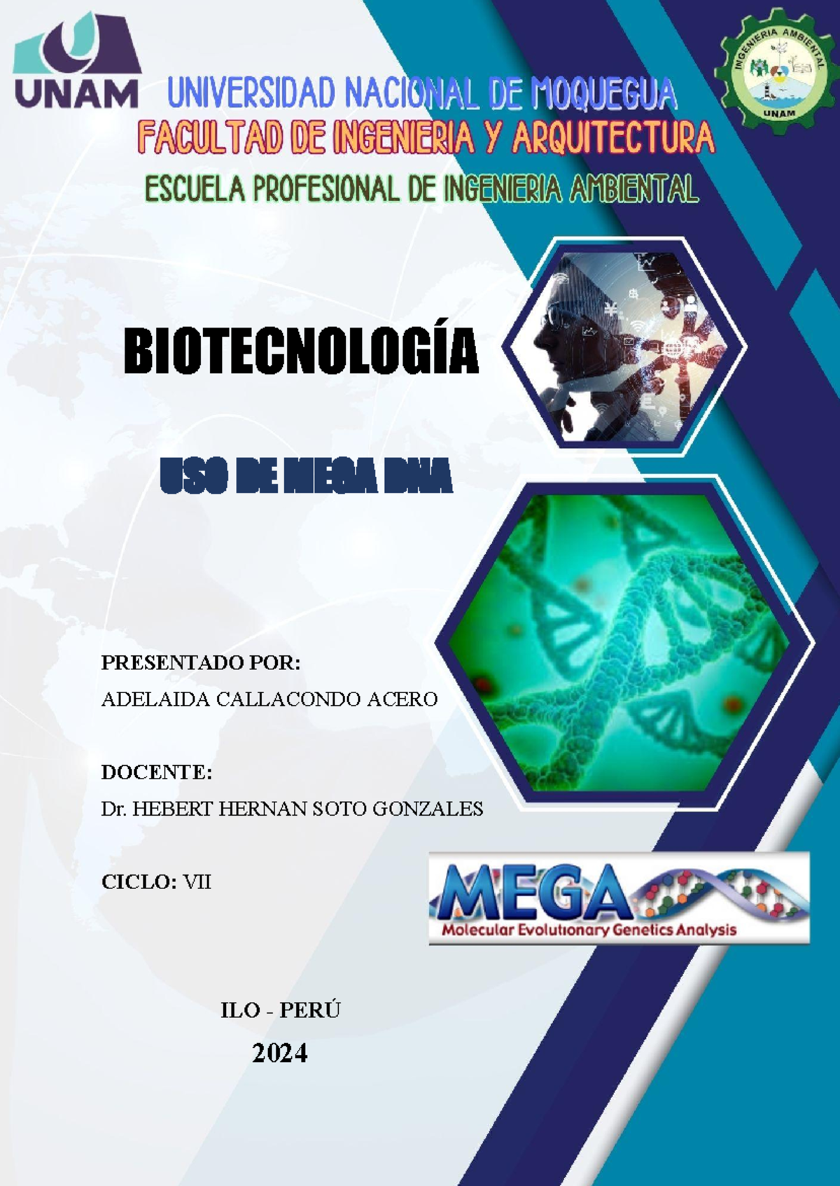 Biotecnologia USO DEL MEGA DNA - BIOTECNOLOGÍA USO DE MEGA DNA ...