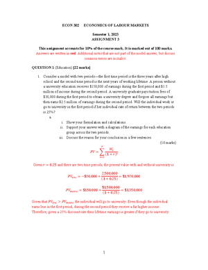ECON 302 (Updated 19 March)- Assignment 1 - 2023 - ECON 302 ECONOMICS ...