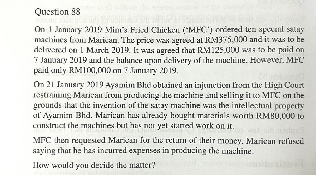 CONTRACT TUTORIAL Q - Contract II - Studocu