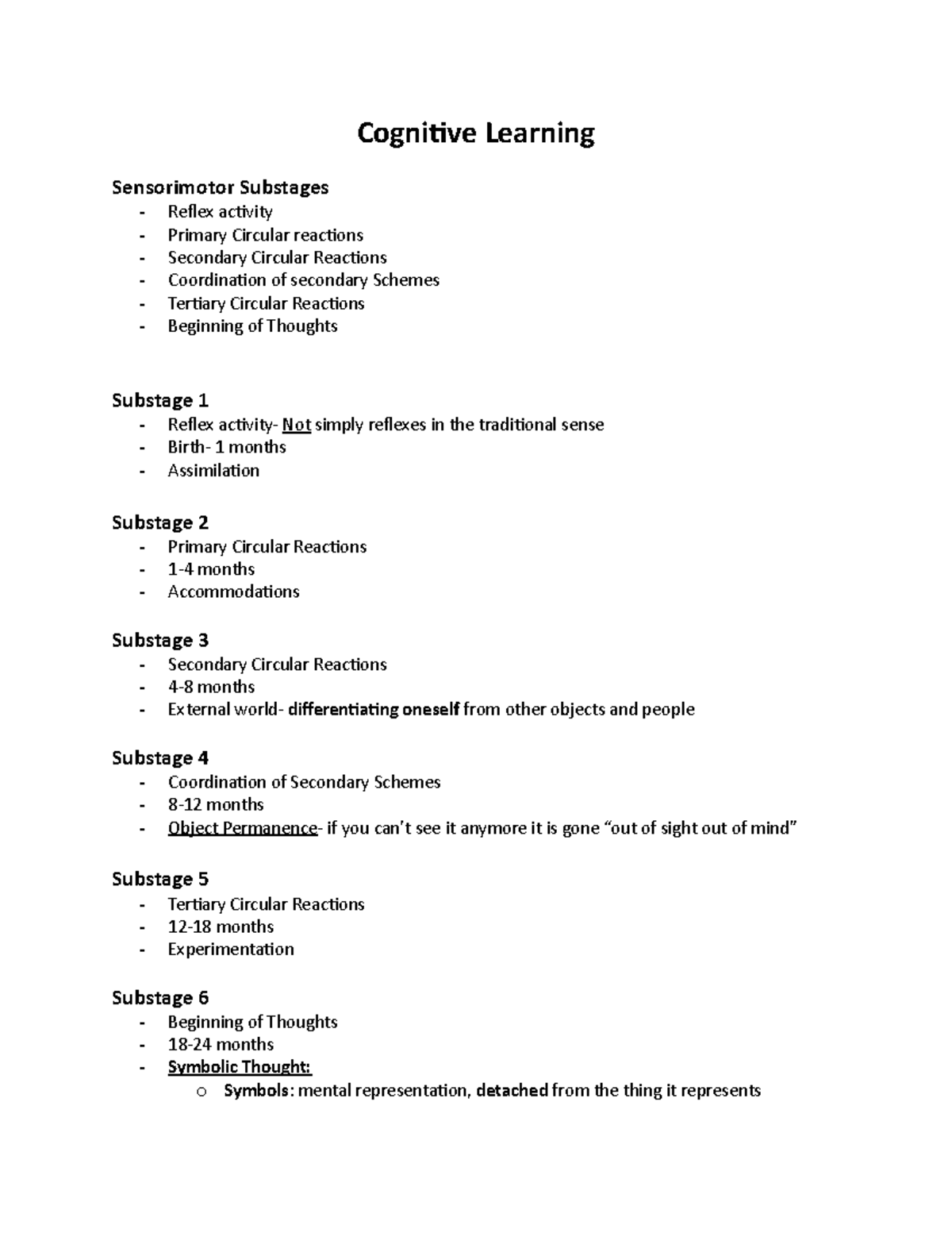 Cognitive Learning - Prof. Lisa Obrien - Cognitive Learning ...