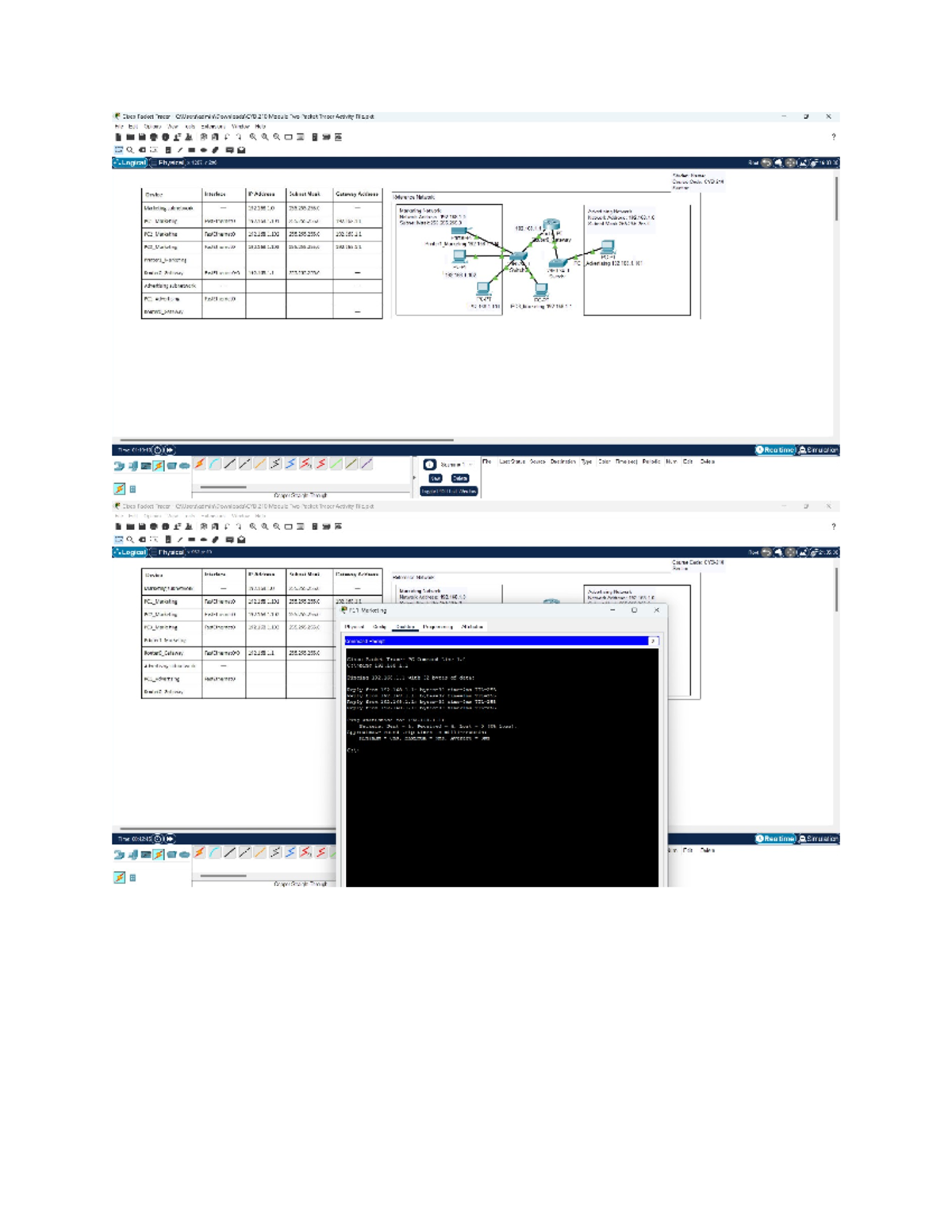 Cyb210 2 3 Activity Packet Tracer Alexander Reed Cisco Packet Tracer 210 Module Two Packet
