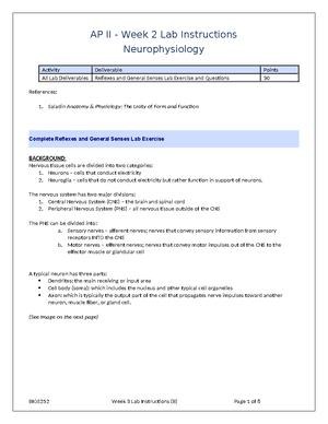 Bio lab week 3 brain - uihiuh - Week 3 Lab Instructions CNS – Spinal ...