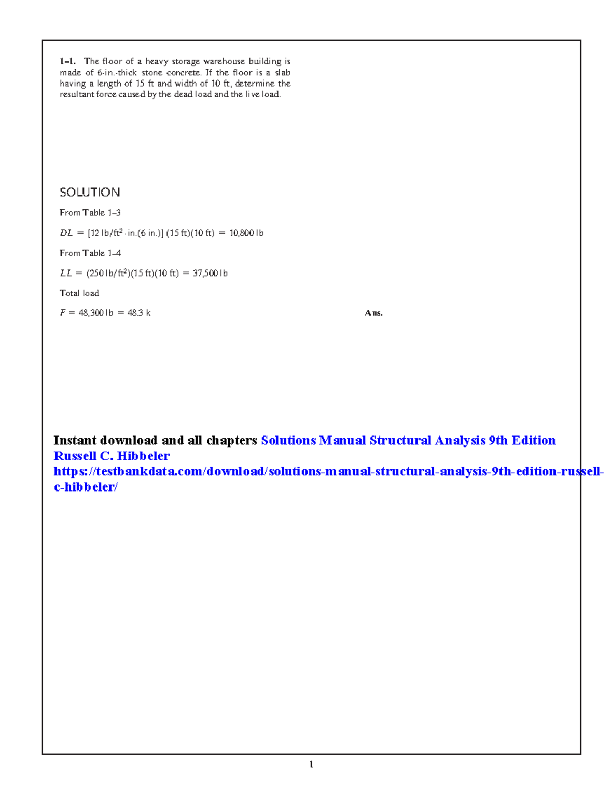 Wiac - engineering - Solution From Table 1– DL = [12 lbyft 2 # in.(6 in ...
