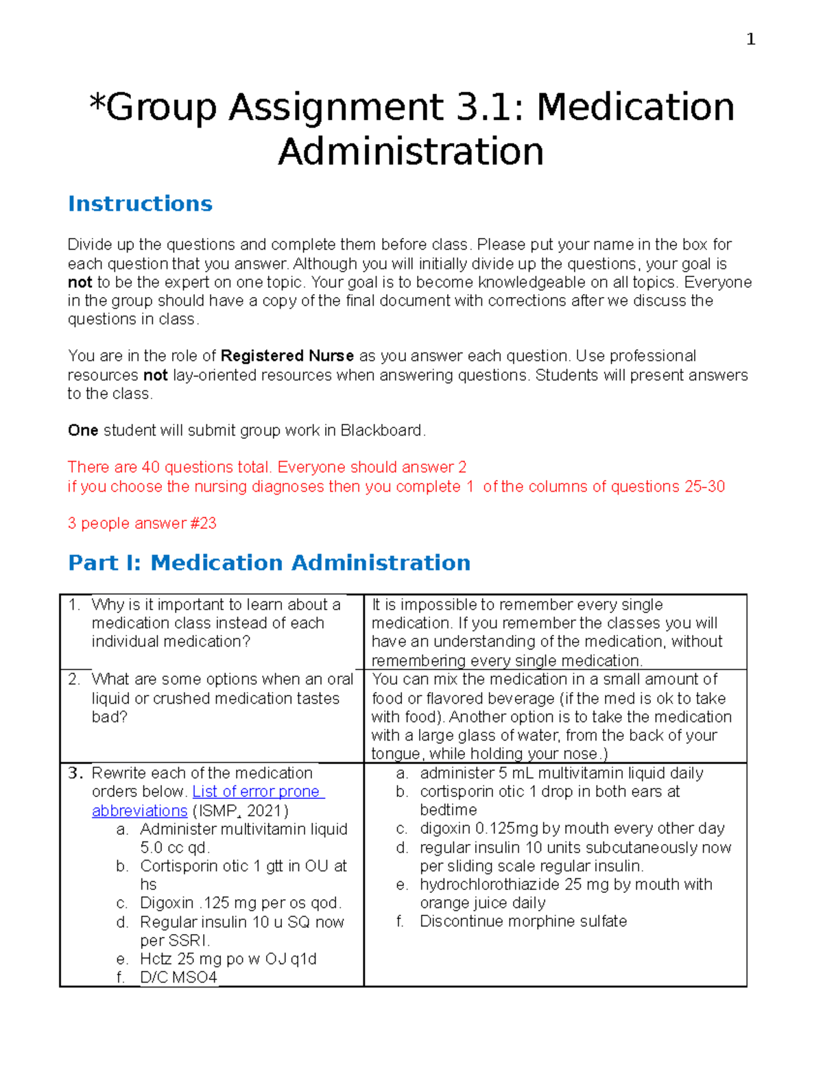 NRS508 Group Assignment 3 - *Group Assignment 3: Medication ...